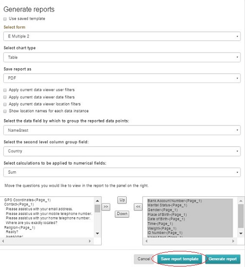 Generating reports and charts — Data Viewer 4.5.3 documentation